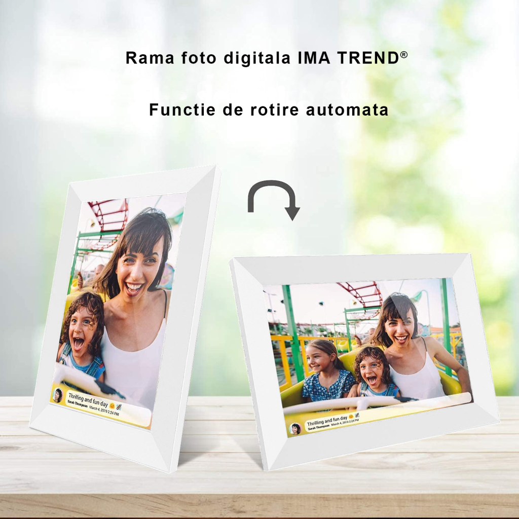 Rama foto digitala 10.1 inch – touchscreen, aplicatie Frameo, alb | IMA ...
